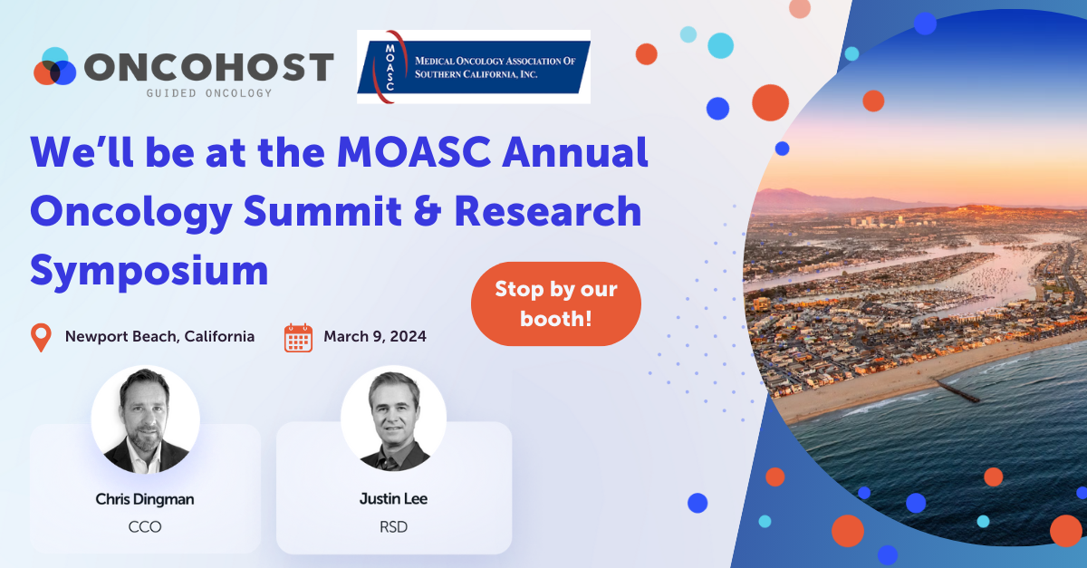 OncoHost attending MOASC Annual Oncology Summit & Research Symposium
